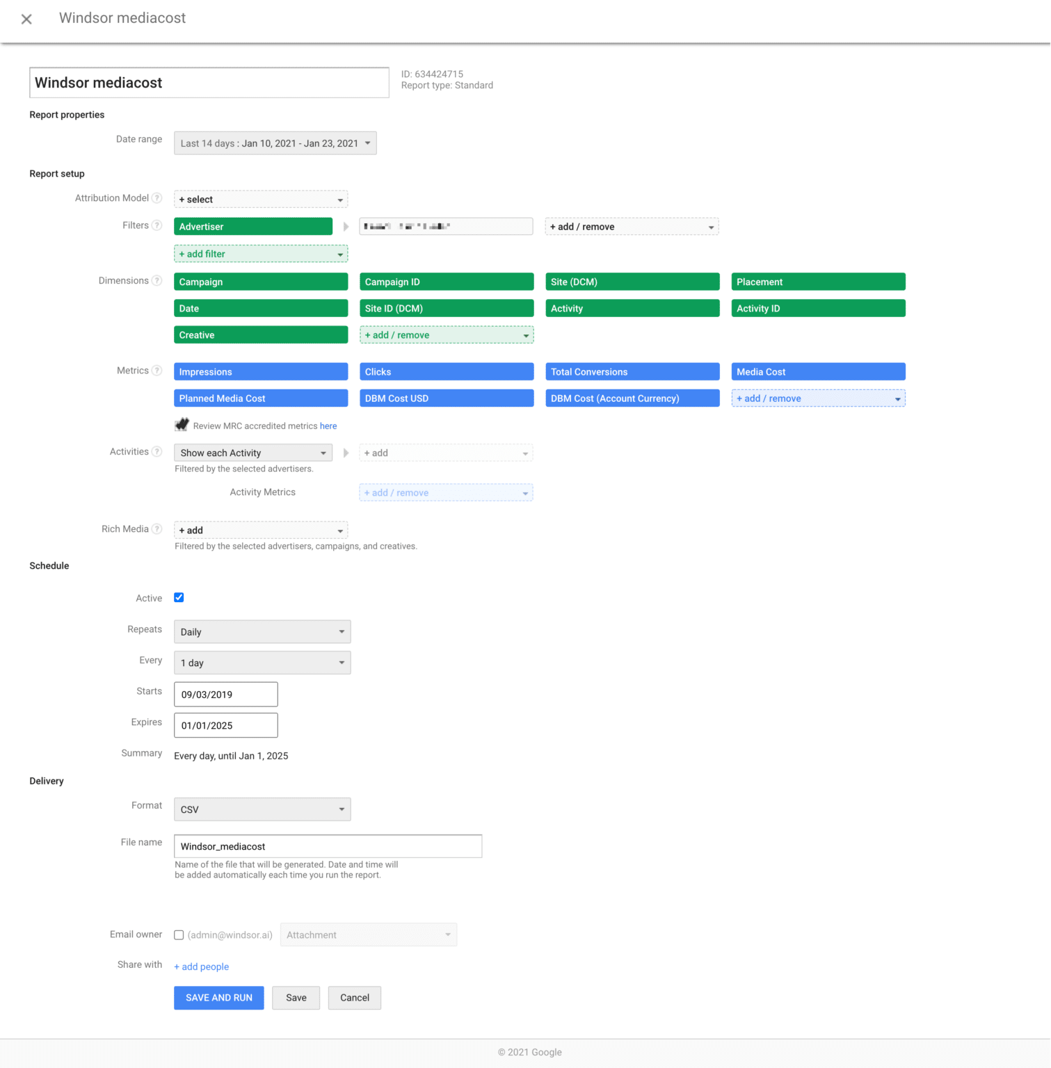 Google Campaign Manager (CM) 360 Connectors