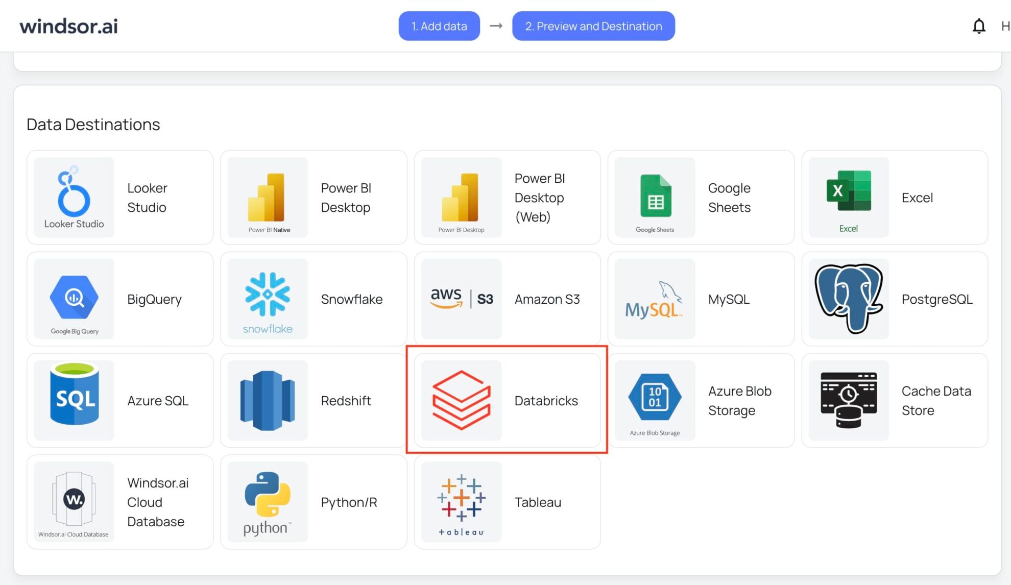 How to integrate data into Databricks with Windsor.ai