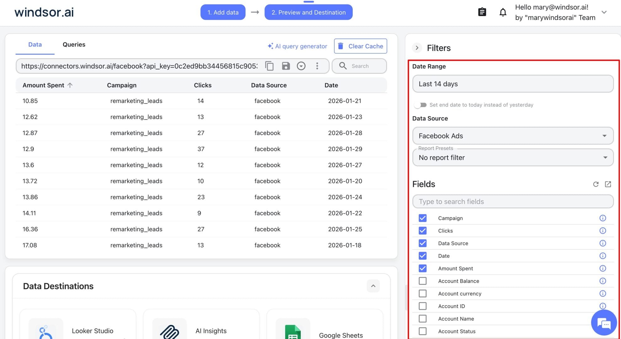 Guide to Facebook (Meta) Ads API: Reporting & Data Extraction | Windsor.ai
